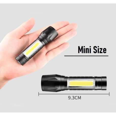 Linterna mini recargable zoom USB