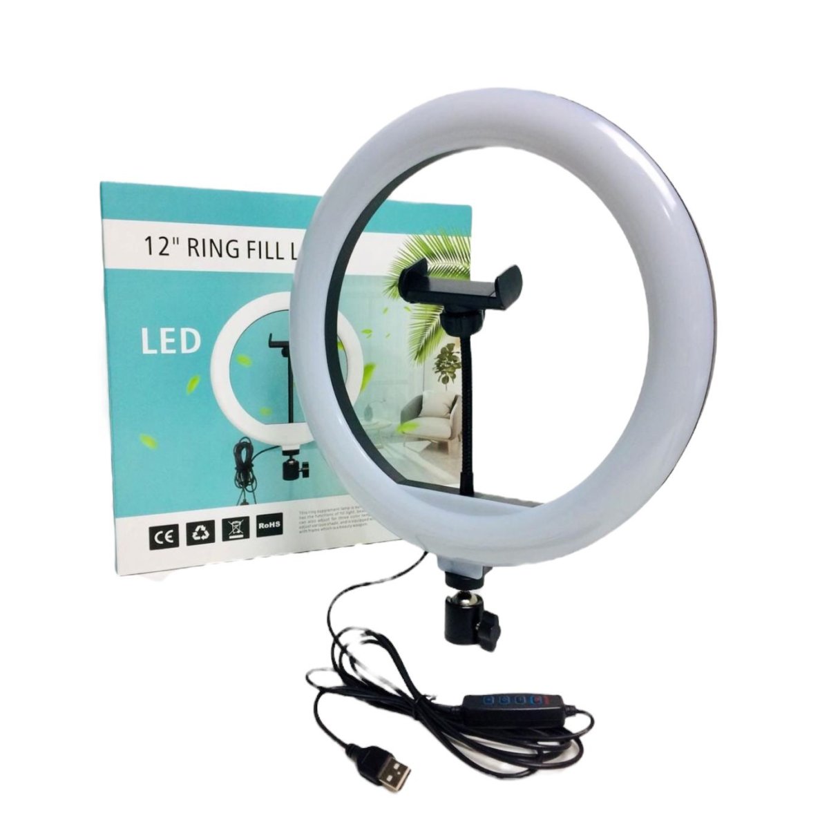 Aro led 14 luz blanca c/tripode 2.1mts