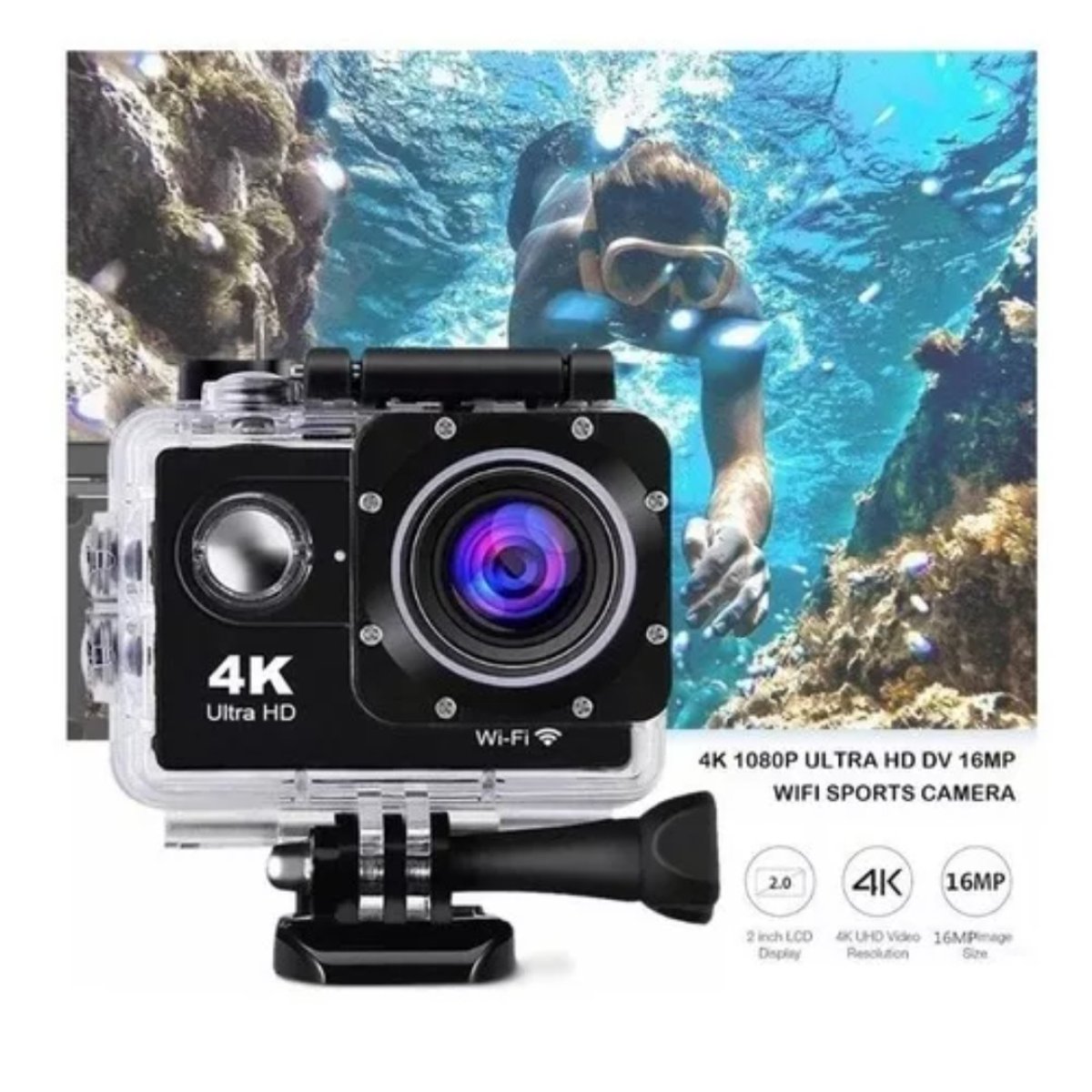 Camara tipo Go pro 4K full HD